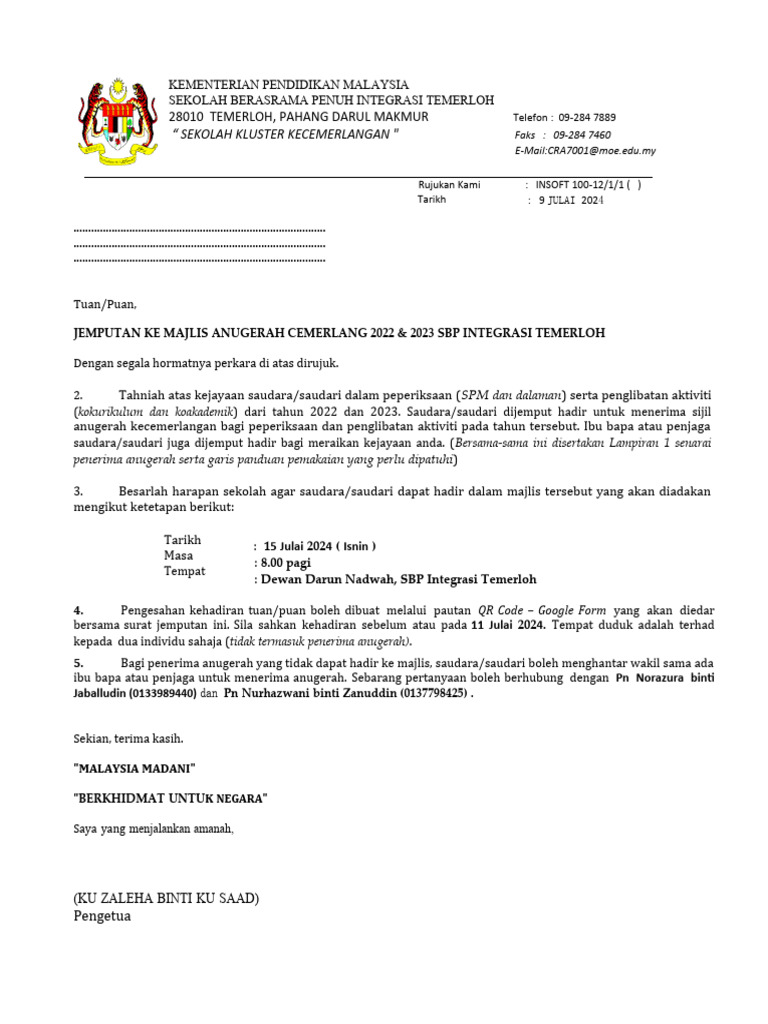 Surat Jemputan MAC 2022 | PDF