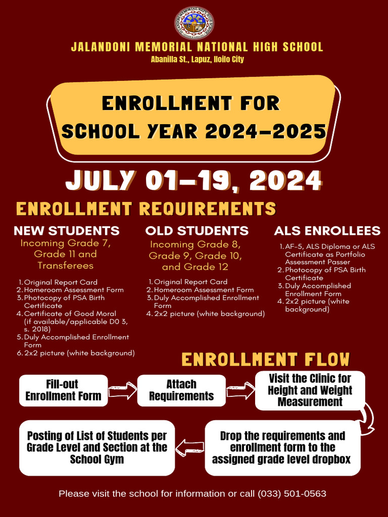 Enrollment Tarp | PDF