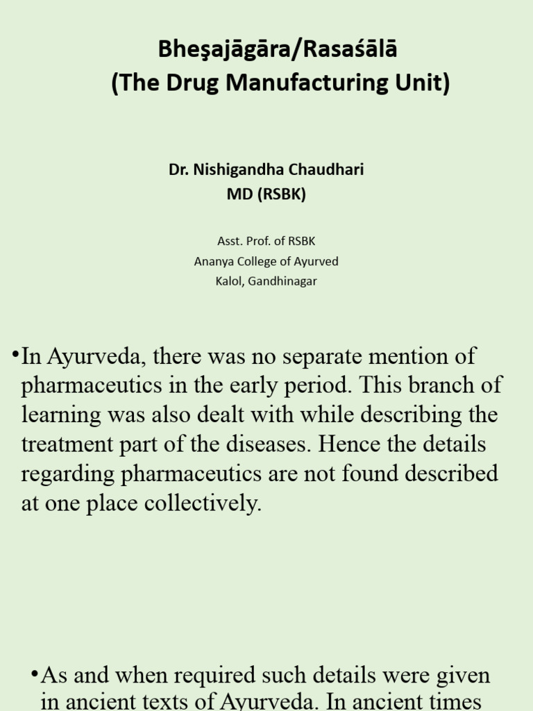 Bheshajagara (Rasashala) Pharmacy | PDF | Ayurveda | Health Care