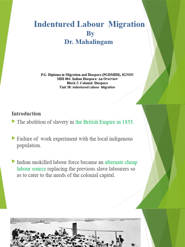 Unit 38 Indenture Labour Migration | PDF