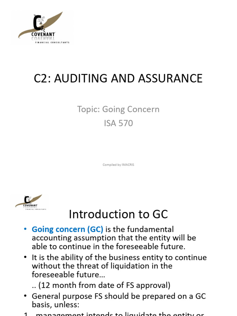 7. Going Concern Handout | Download Free PDF | Going Concern | Auditor ...