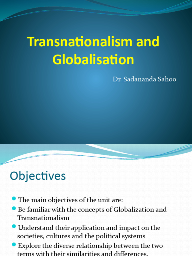Transnationalism and Globalisation | PDF | Globalization | Human Migration