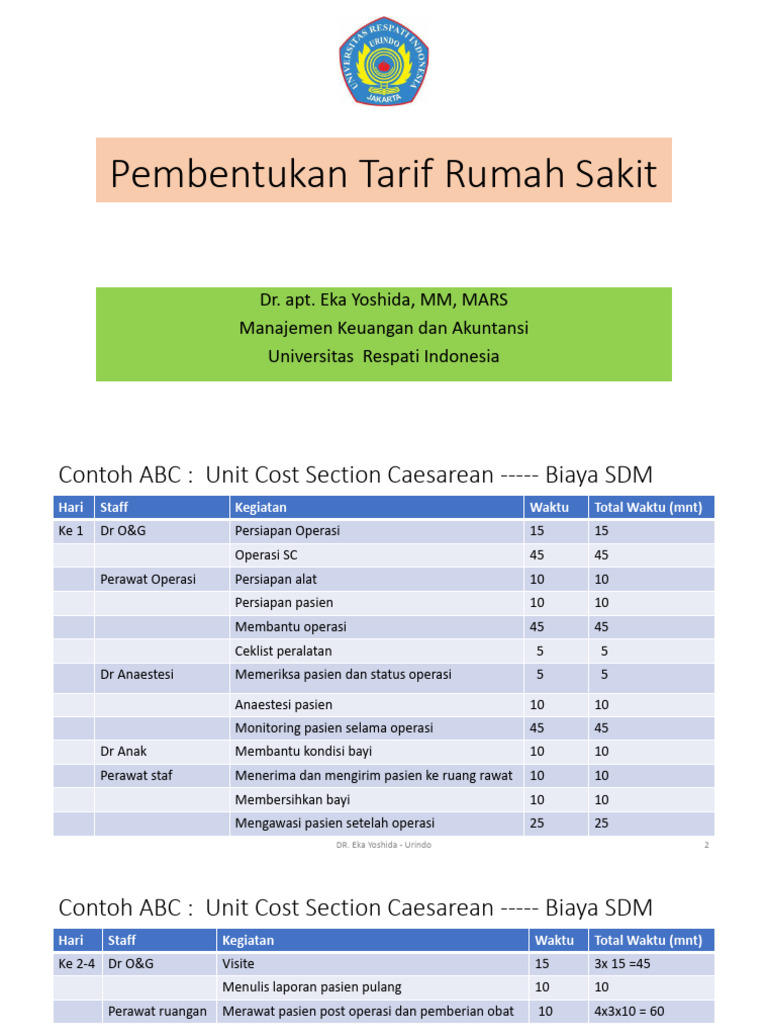 Perhitungan UC Dan Tarif - Urindo | PDF