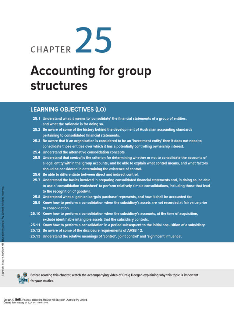 Week 2 (CHAPTER 25 Accounting for Group Structures) | PDF ...