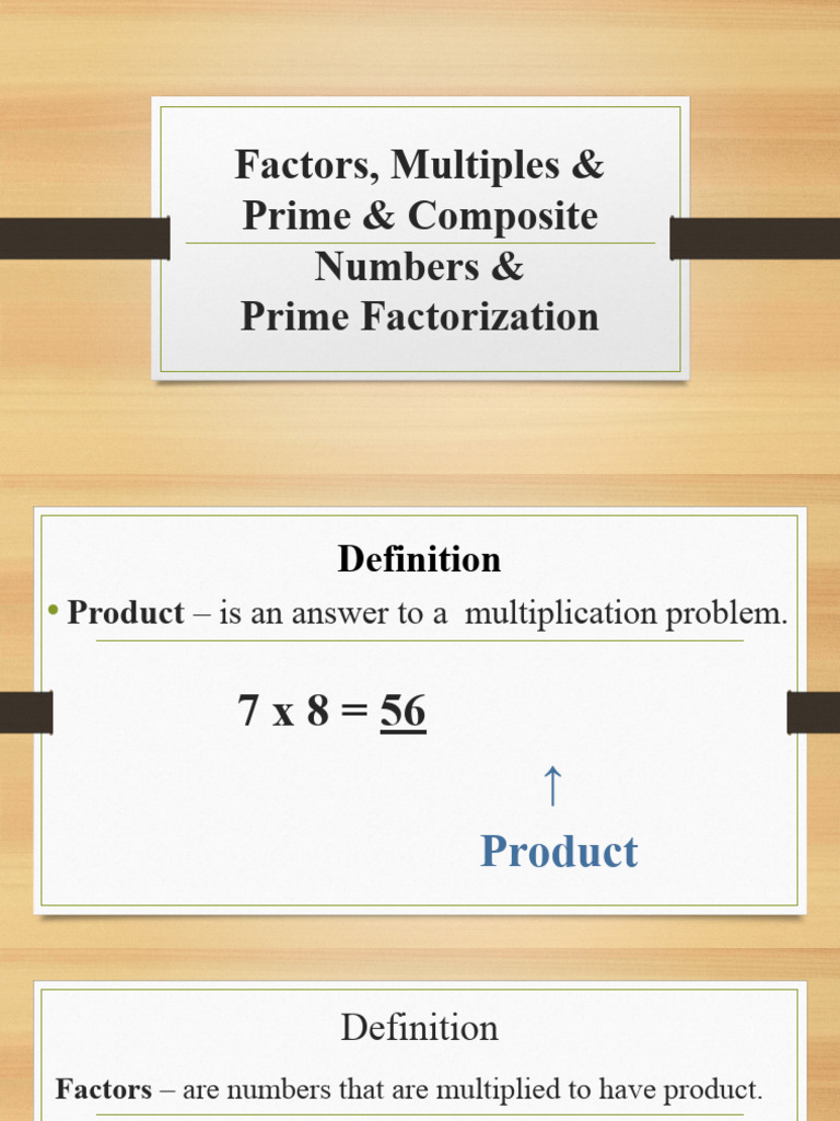 Understanding Factors, Multiples, and Prime Numbers | PDF | Prime Number | Factorization