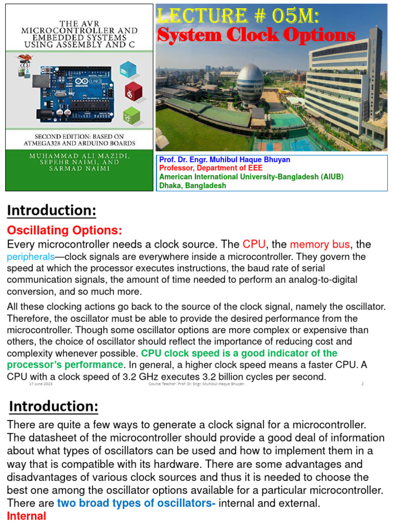 Theory Lecture Week 5M MES Prof Muhibul | PDF | Electronic Oscillator | Central Processing Unit