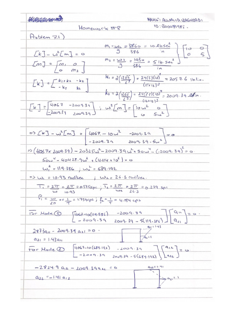 Dynamics HW#8 | PDF