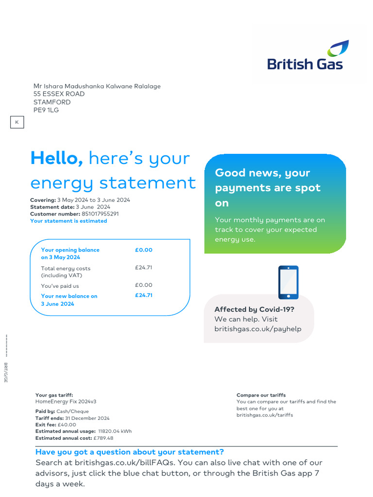 Here's Your Energy Statement: Hello | PDF | Economies