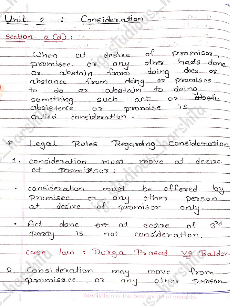 Unit 2 of Indian Contact Act | PDF