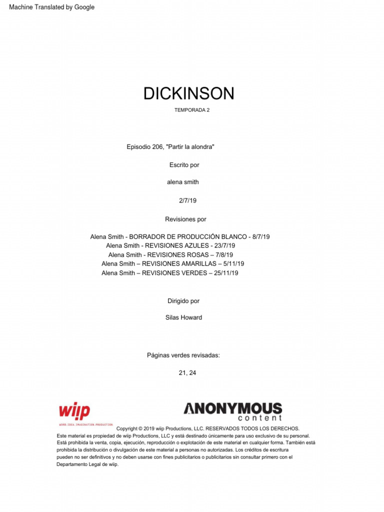 Dickinson 206 Split The Lark 2021 | PDF | La Traviata