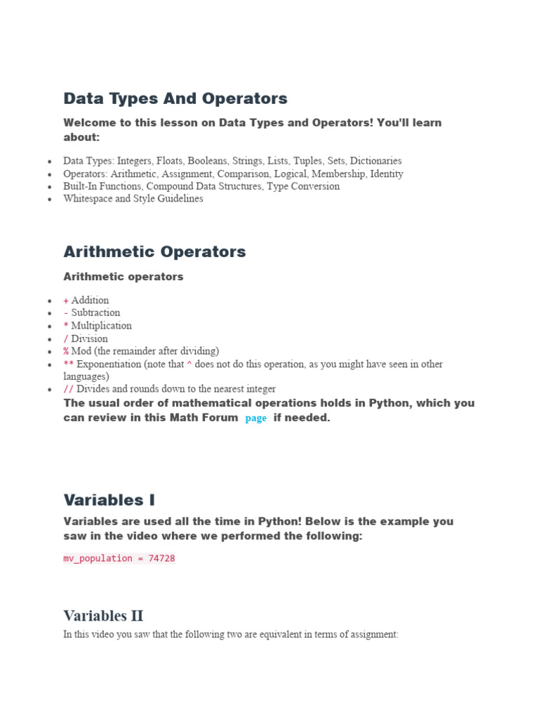 Lesson2 Python Pdf Boolean Data Type Data Type 4246