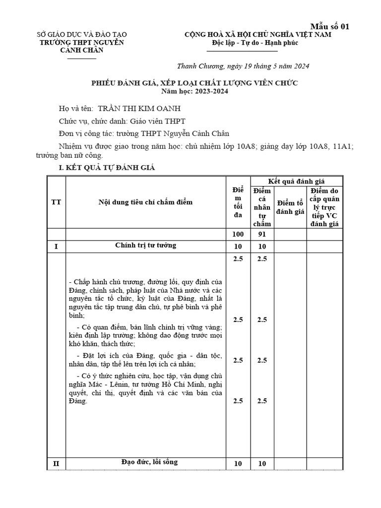 VIÊN CH C Oanh 1 | PDF