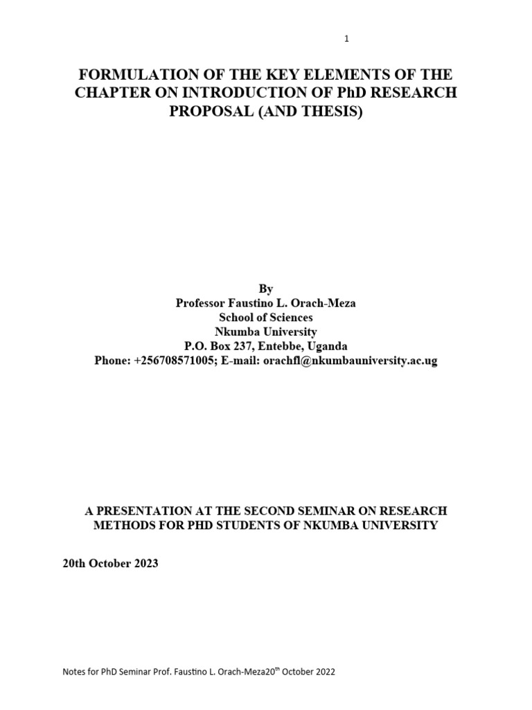 Introduction To Research Proposal 1 | PDF | Theory | Knowledge