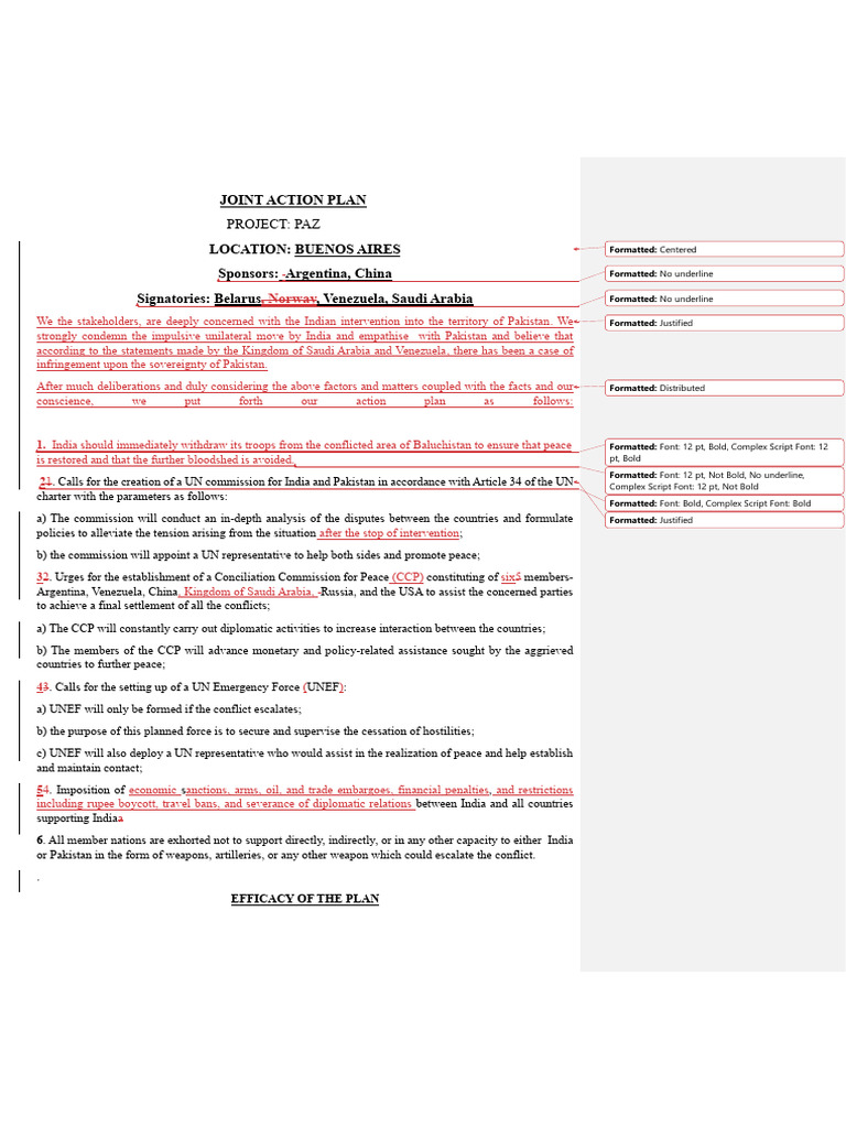 JOINT ACTION PLAN | Download Free PDF | United Nations | International ...