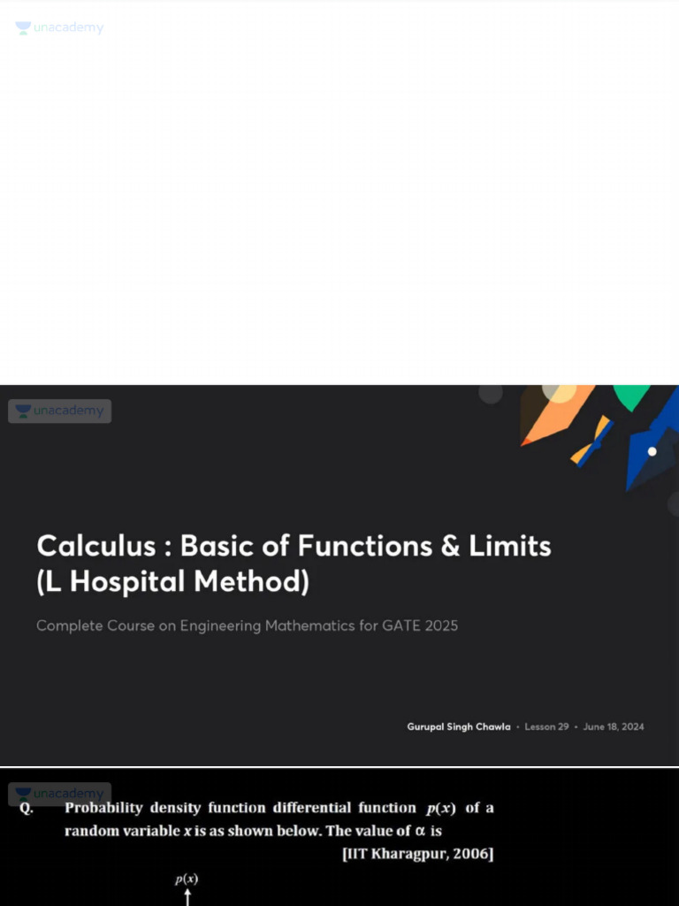 Calculus Basic of Functions Limits L Hospital Method With Anno | PDF