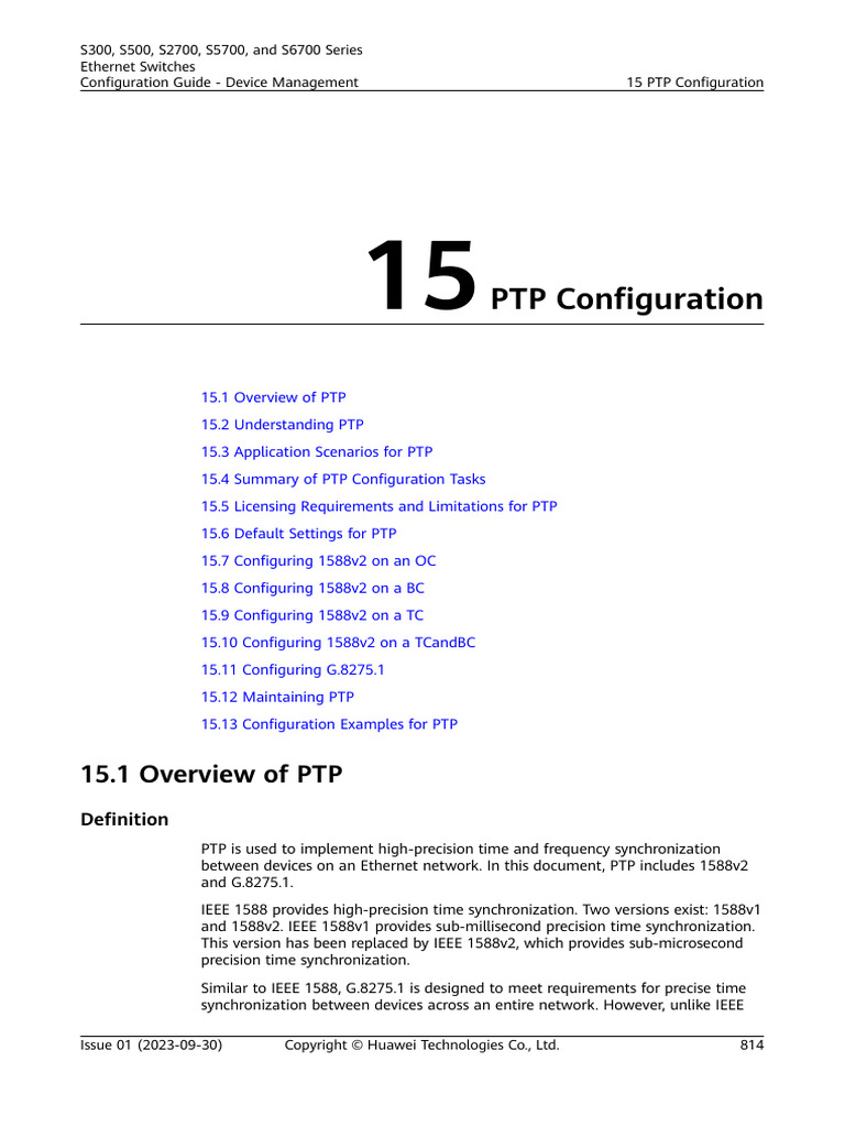 01-15 PTP Configuration | PDF | Computer Network | Computer Networking