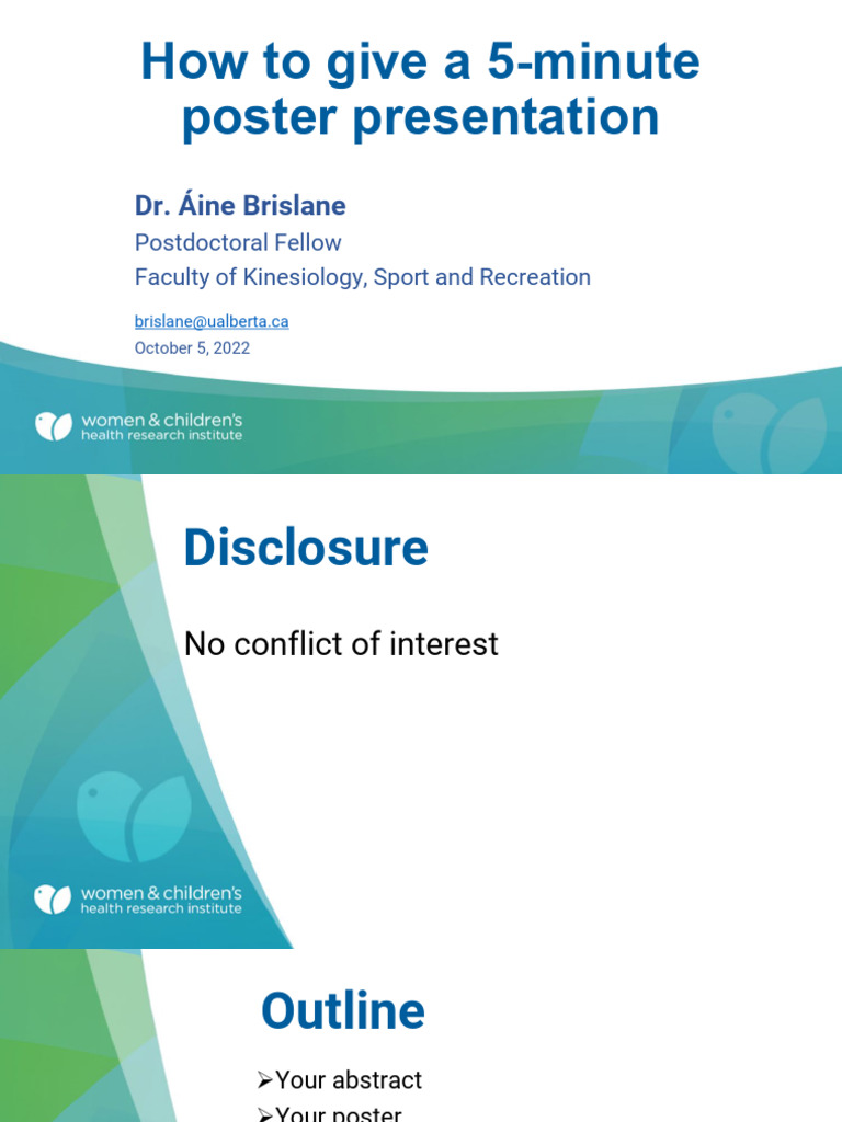 5 Minute Poster Presentation | PDF | Methodology | Science