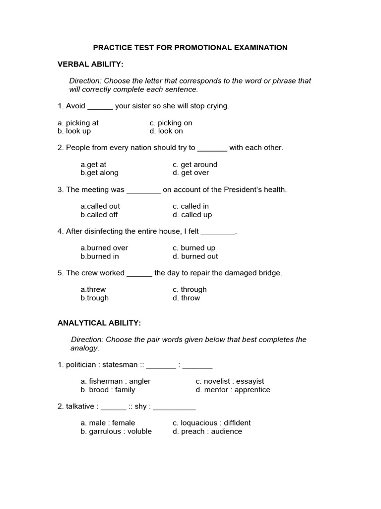 Practice Test For Promotional Examination | PDF | Pardon | Search Warrant