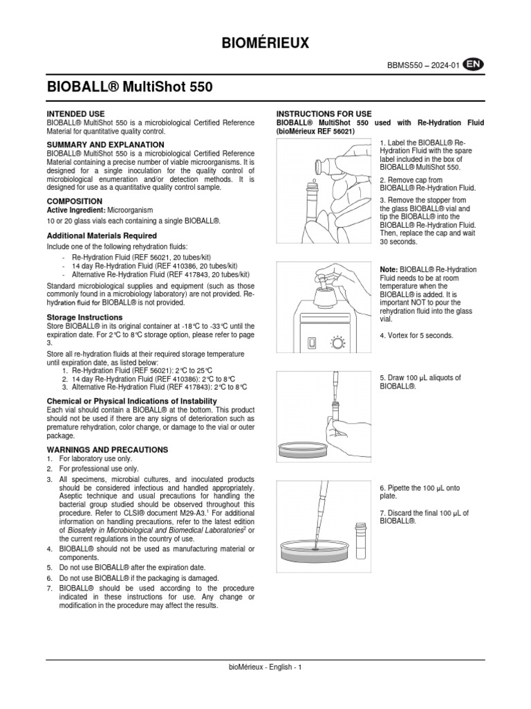Package Insert - BBMS550 - V4 - en - MultiShot 550 | PDF