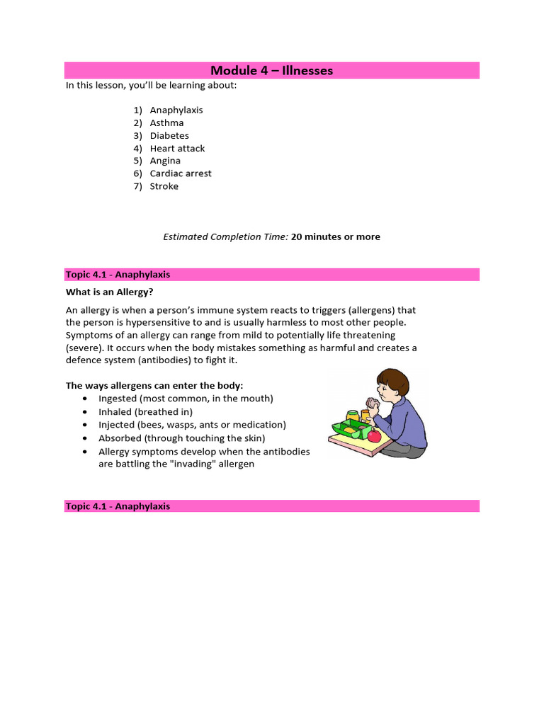 First Aid 4 | PDF | Allergy | Myocardial Infarction