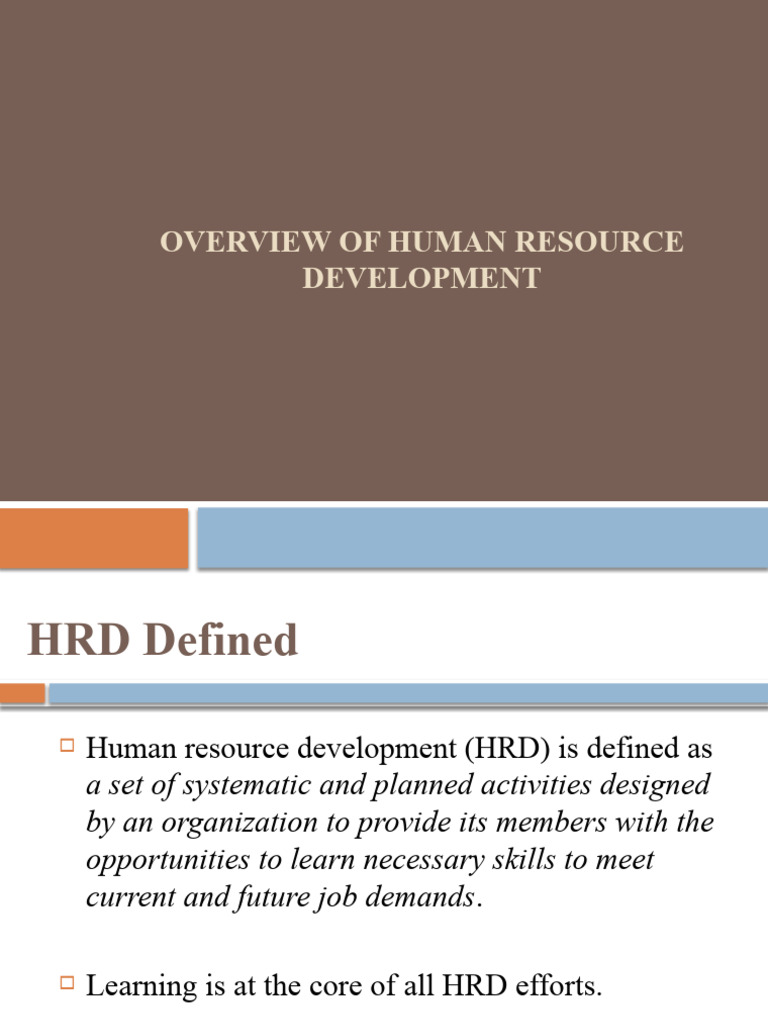 Overview of HRD-CH 6 | PDF | Human Resource Management | Needs Assessment