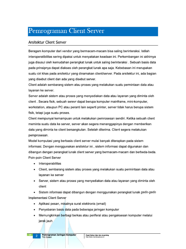 Modul 3 Pemrograman Jaringan | PDF