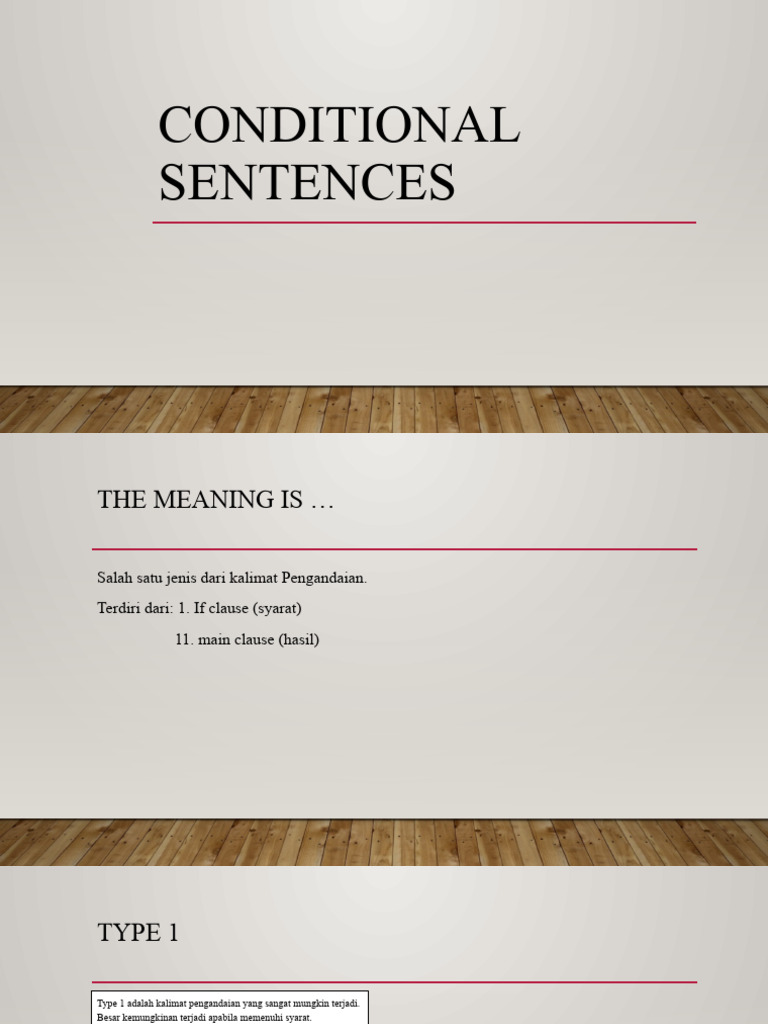 Understanding Conditional Sentences | PDF