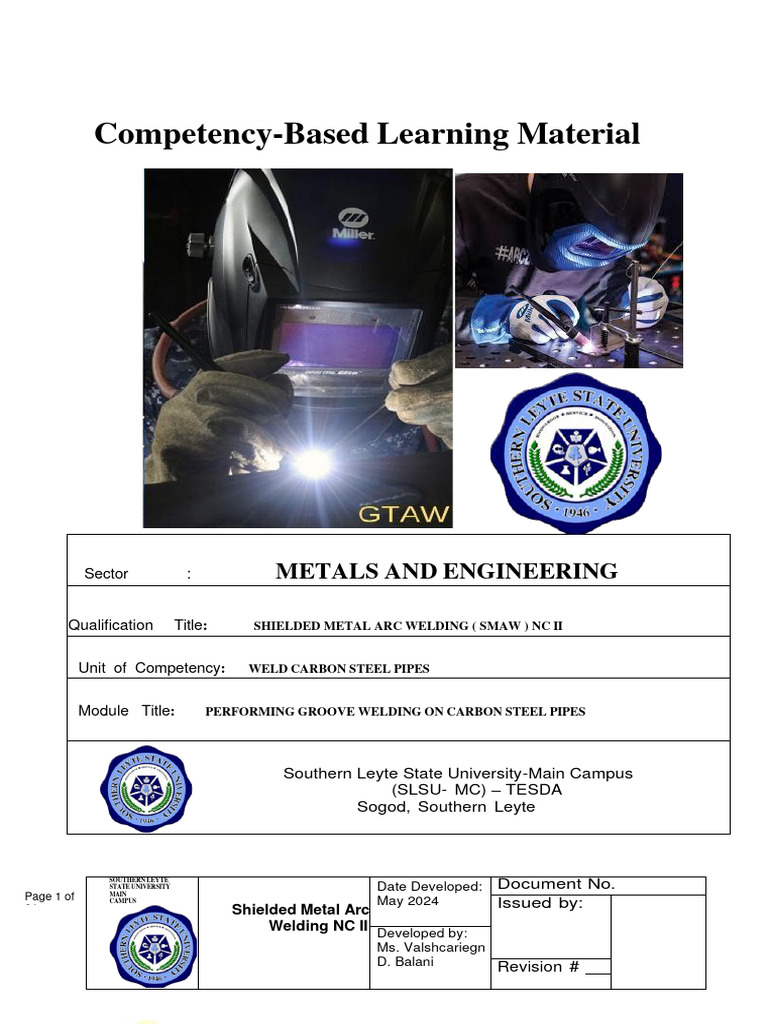 Smaw CBLM | PDF | Welding | Construction