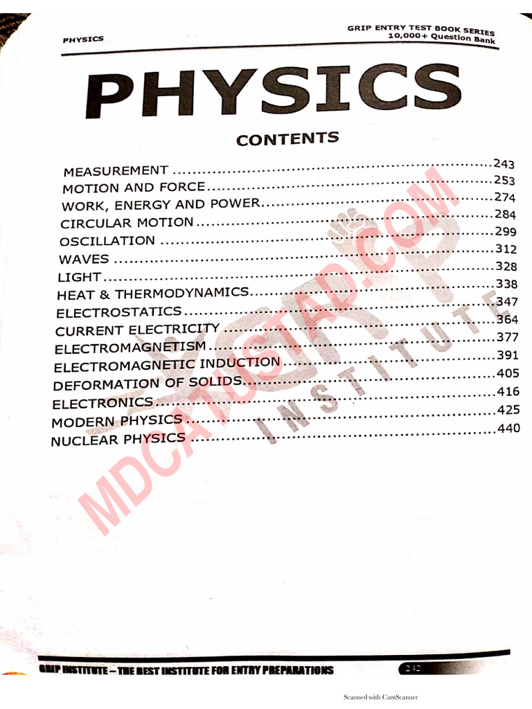 Grip Physics Questions Bank | PDF