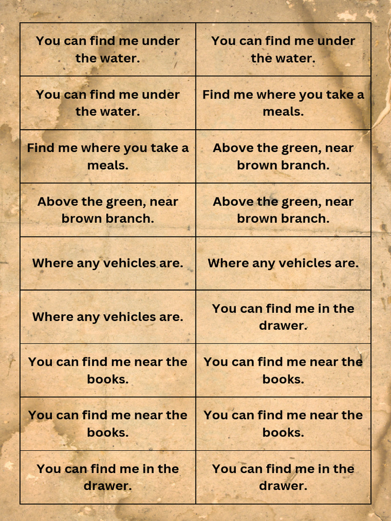 2023 Treasure Maps Clues | PDF | Language Arts & Discipline