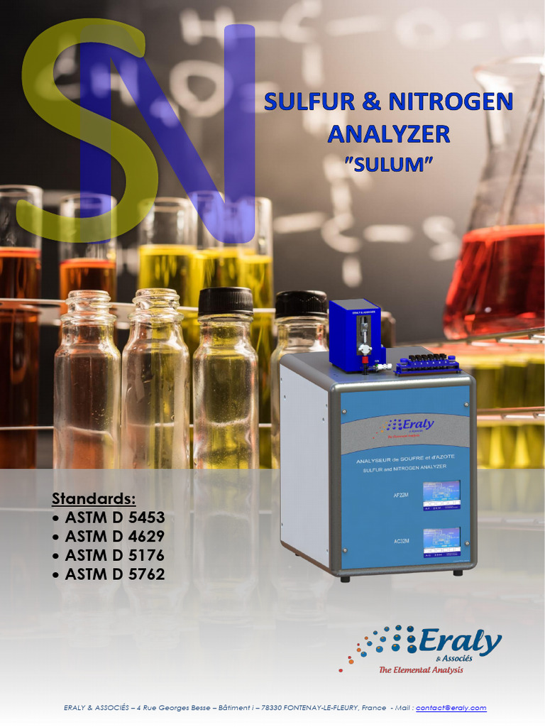 GB Analyseur de Soufre Et D Azote Vertical SL | PDF | Combustion | Nitrogen