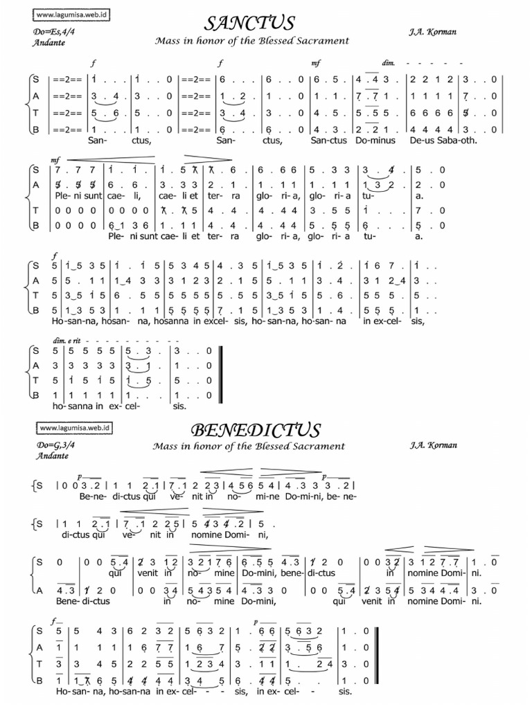 Sanctus & Benedictus | PDF