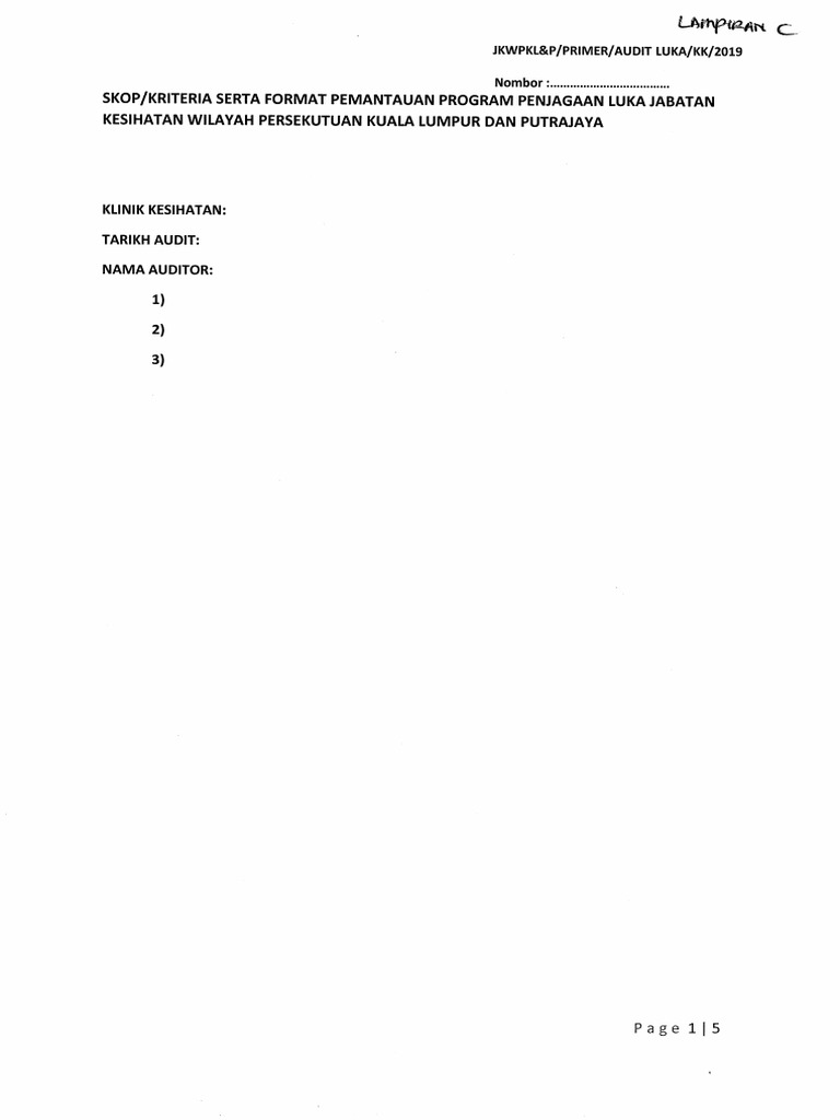 Lampiran C Audit Wound | PDF