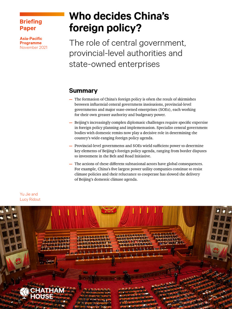 China's Foreign Policy Decision-Making | PDF | State Owned Enterprise ...