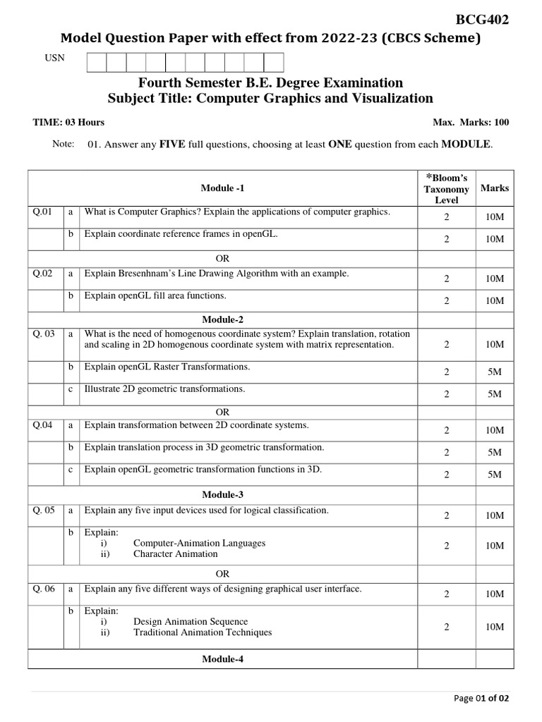 BCG402 | PDF | 2 D Computer Graphics | Computing