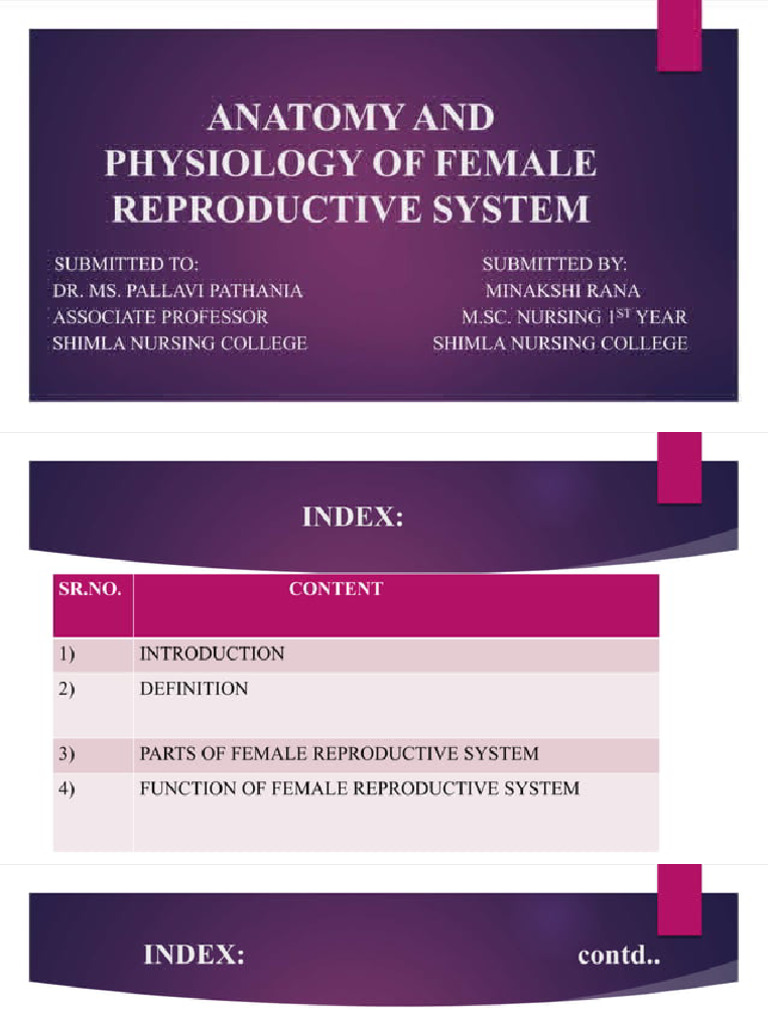 Anatomy and Physiology of Female Reproductive System 242754865 ...