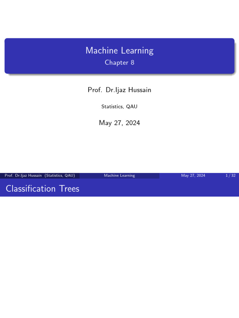 Chapter 8 - 1 Machine Learning | PDF | Cross Validation (Statistics) | Bootstrapping (Statistics)