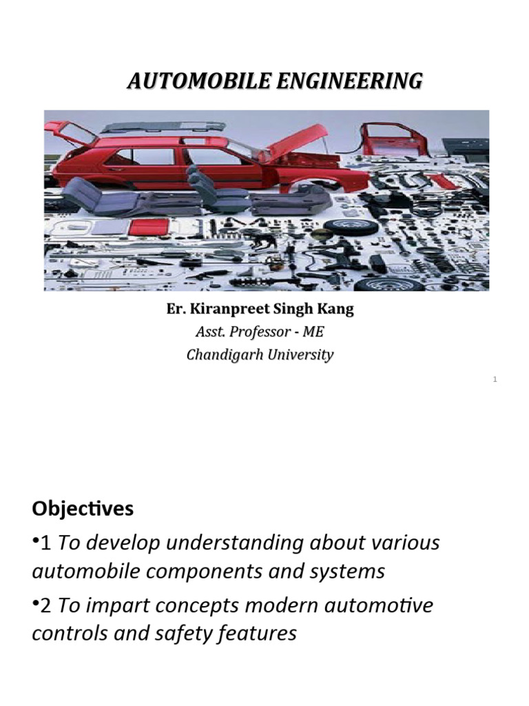 Introduction Automobile Engineering | PDF | Piston | Car