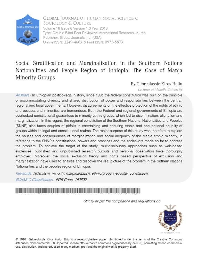 6 Social Stratification and Marginalization | PDF | Social Exclusion ...