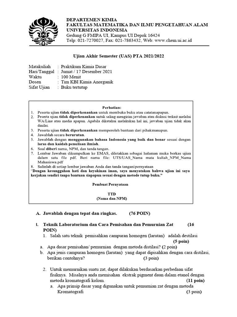 Pemisahan Zat dengan CHCl4 dalam Kromatografi | PDF | Metode & Bahan Ajar