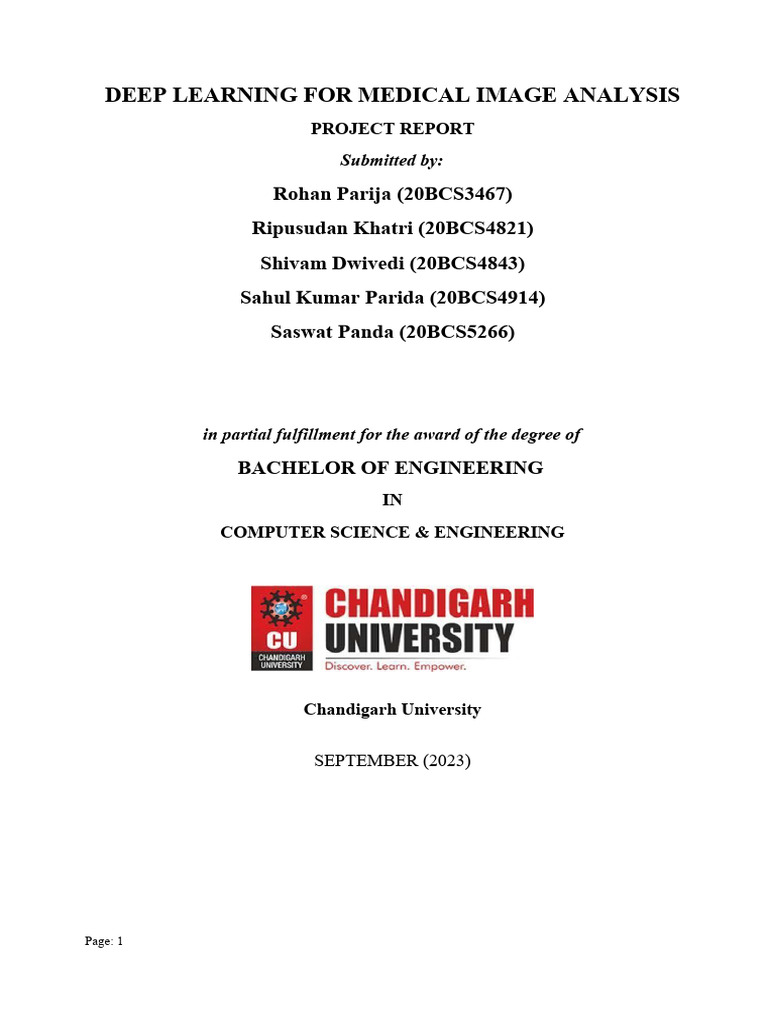 Phase 1 - Deep Learning For Medical Analysis | PDF | Deep Learning ...