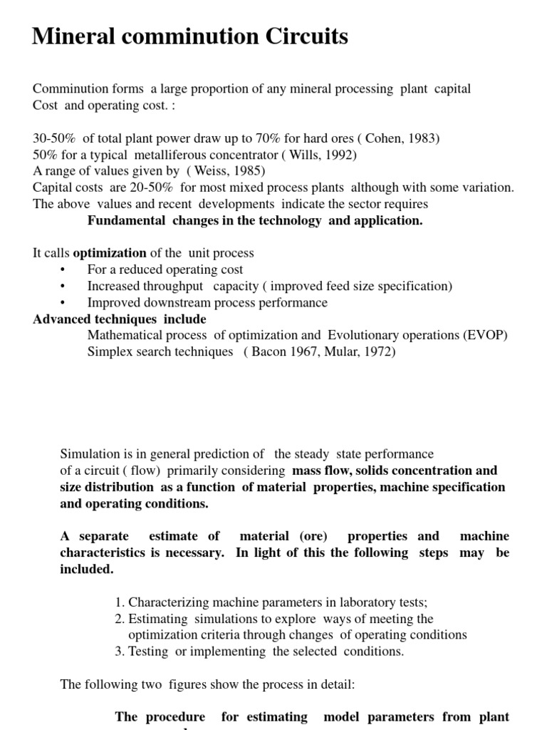 MP CH 1 Comminution Processing Circuits Examples | PDF | Mill (Grinding) | Ore