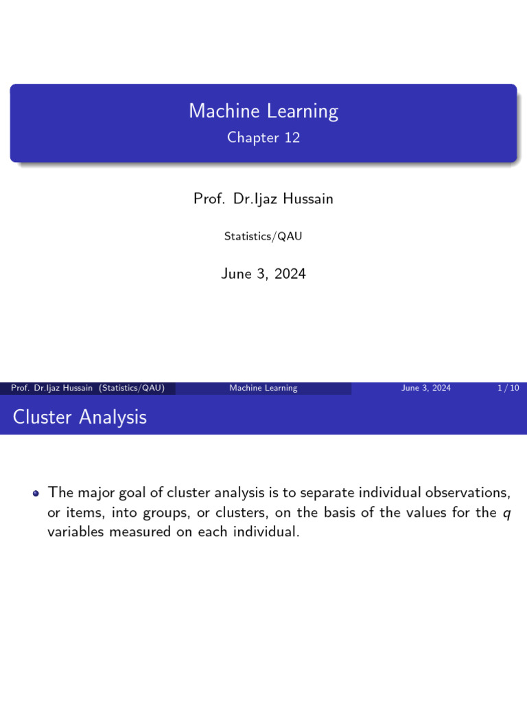 Chapter 12 - Machine Learning | PDF | Machine Learning | Cluster Analysis Chapter 12 - Machine Learning | PDF | Machine Learning | Cluster Analysis
