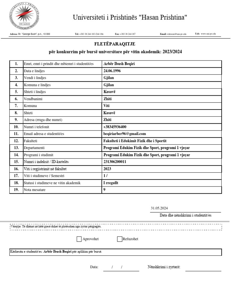 Shtyp Raportin | PDF