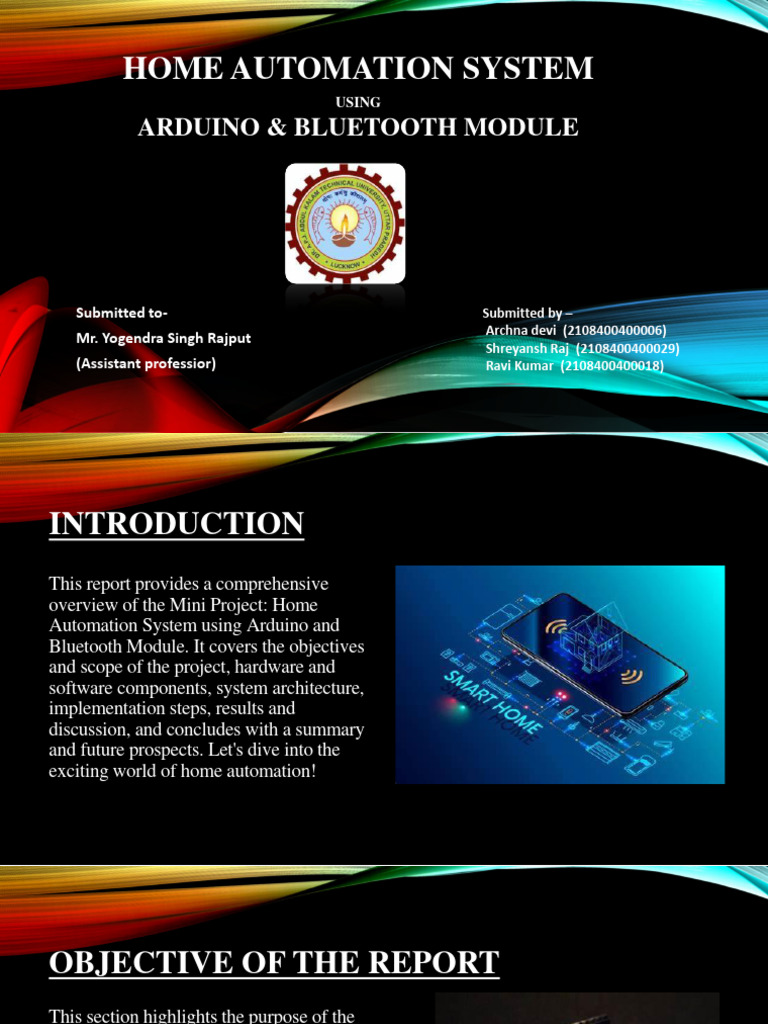 Homeautomation Presentation | PDF | Arduino | Bluetooth