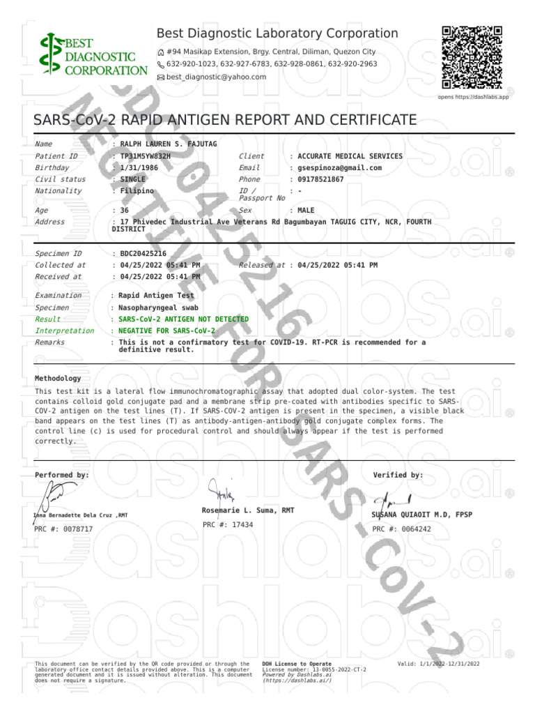 Ralph Lauren Fajutag Sars Cov 2 Antigen Immunoassay RF | PDF | Medical ...
