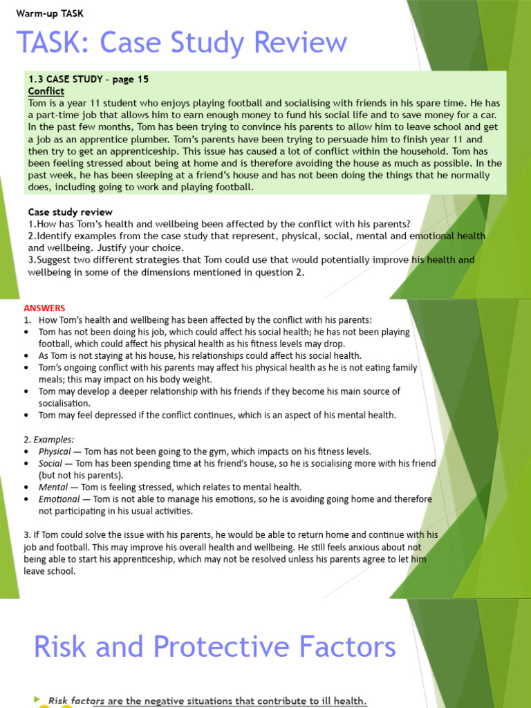 TASK: Case Study Review | PDF | Mental Health | Clinical Medicine