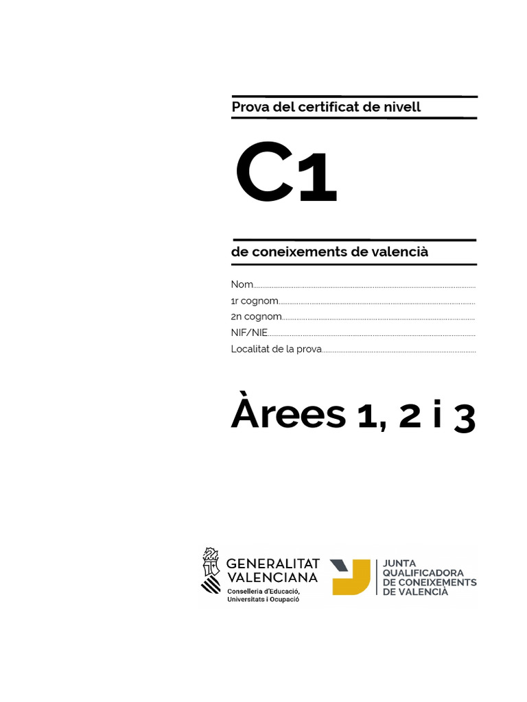 Prova C1 Maig 2024 | PDF