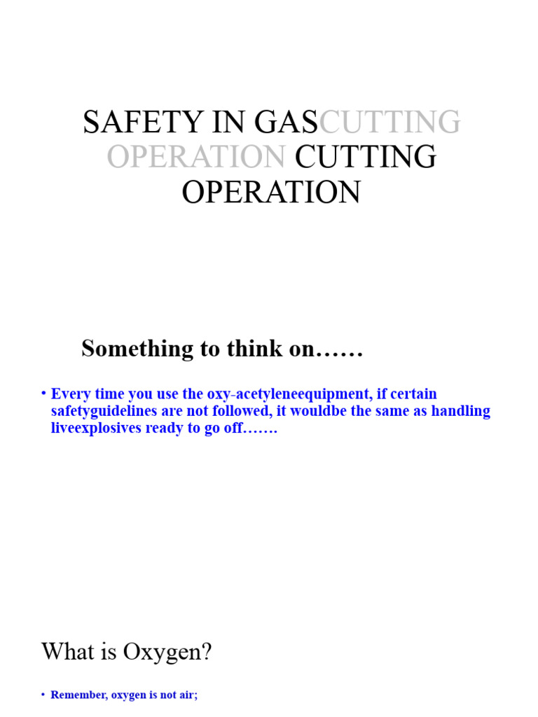 Gas Cutting Safety Essentials | PDF | Science & Mathematics