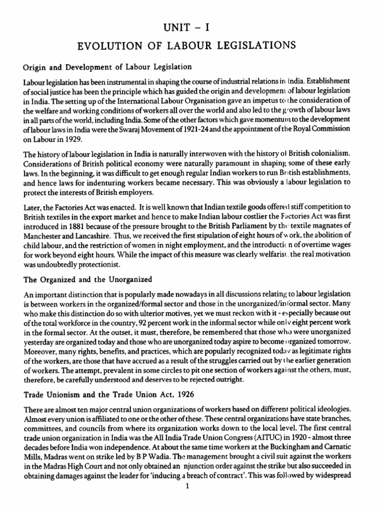 Labour Law Notes DR J Mahalakshmi-6-15 | PDF